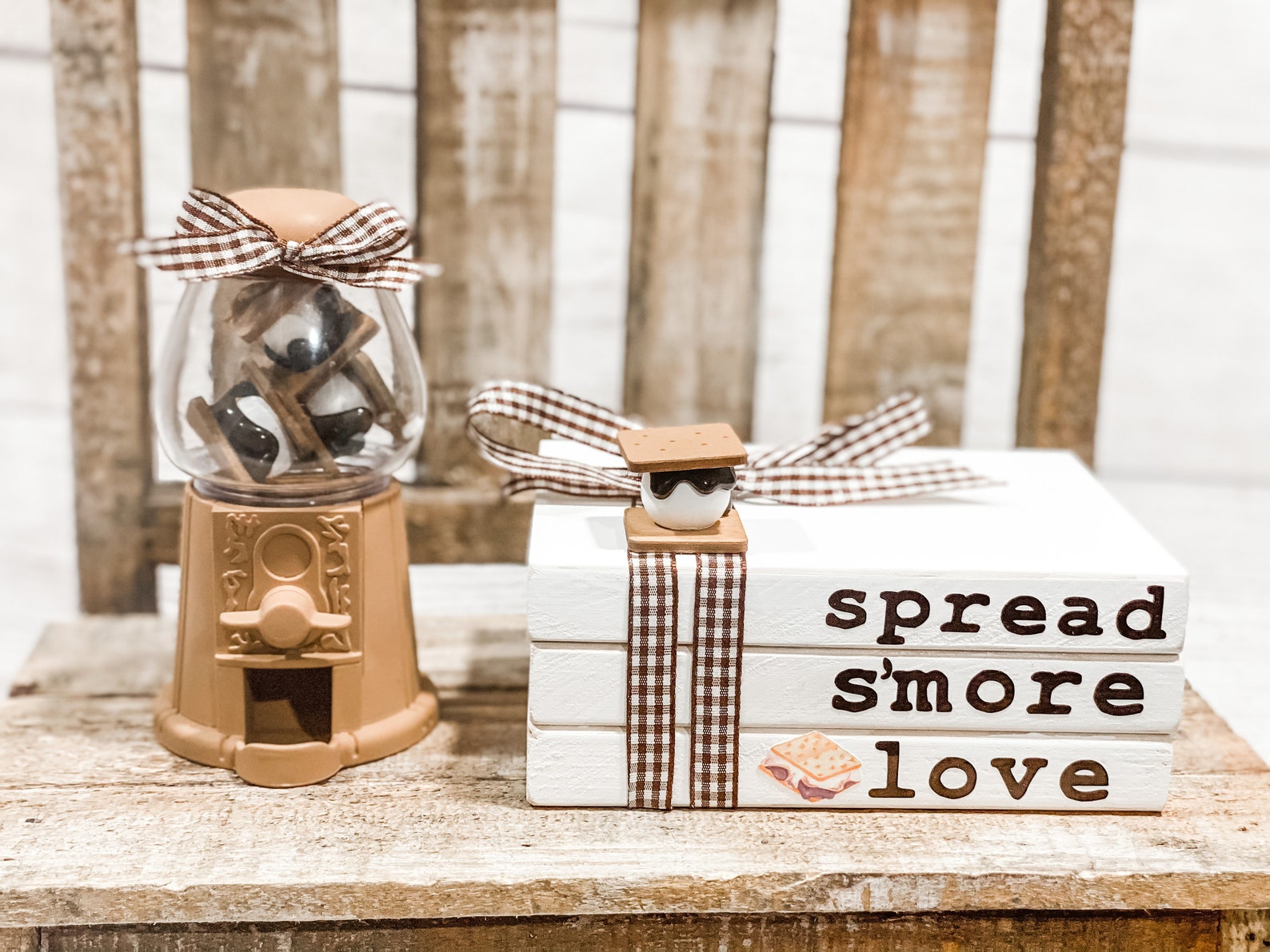 S'mores Book Stack Wooden Book Bundle Spread S'more - Etsy
