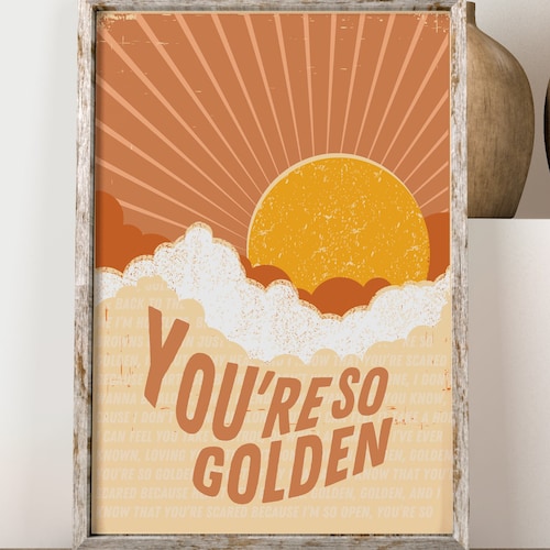 You're so Golden Harry Styles Poster Fine Line Wall Art | Etsy