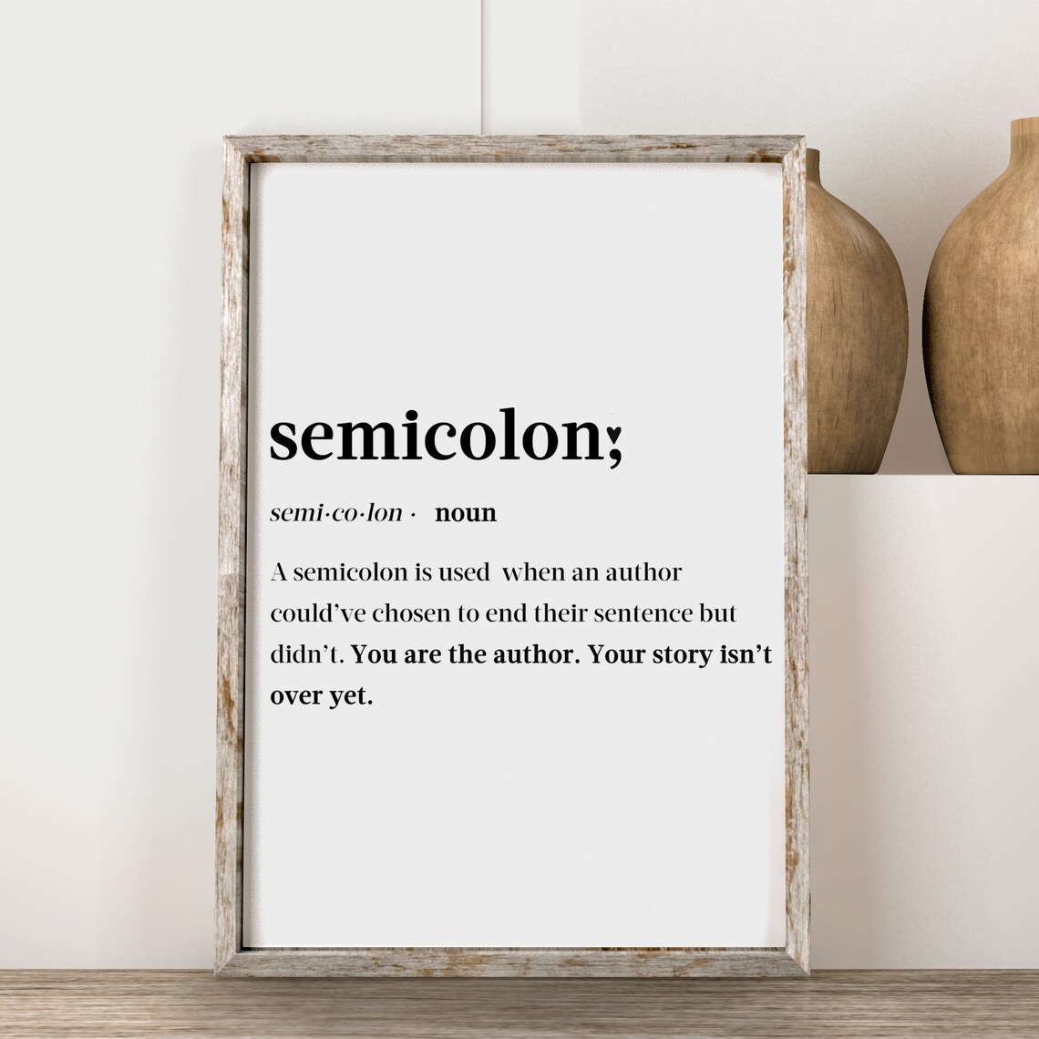 Semicolon Mental Health Printable Download Semicolon | Etsy