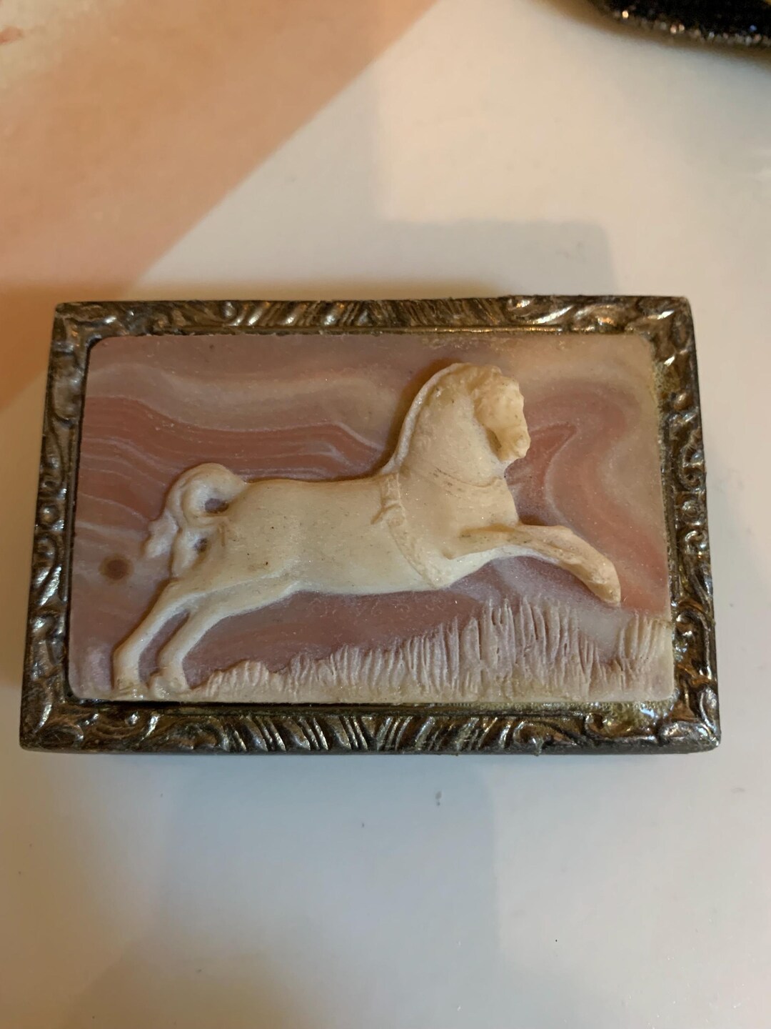 Incolay Studio 1976 Stone Horse Vintage Buckle - Etsy