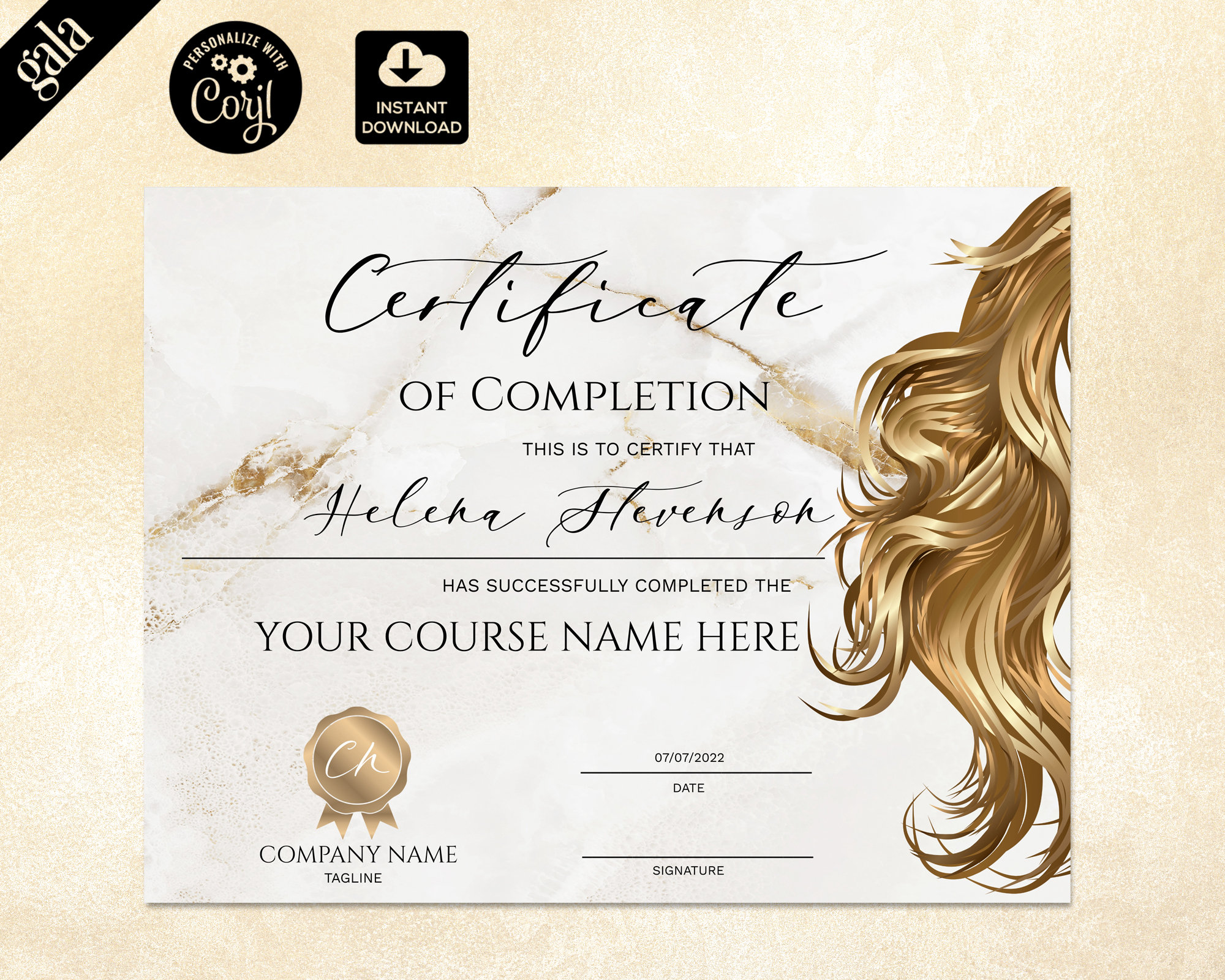 Salon Certificate Template