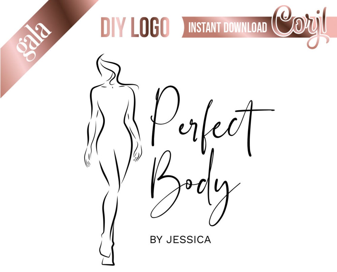 DIY logo template body sculpting logo design waist trainer | Etsy
