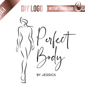 DIY logo template body sculpting logo design waist trainer | Etsy