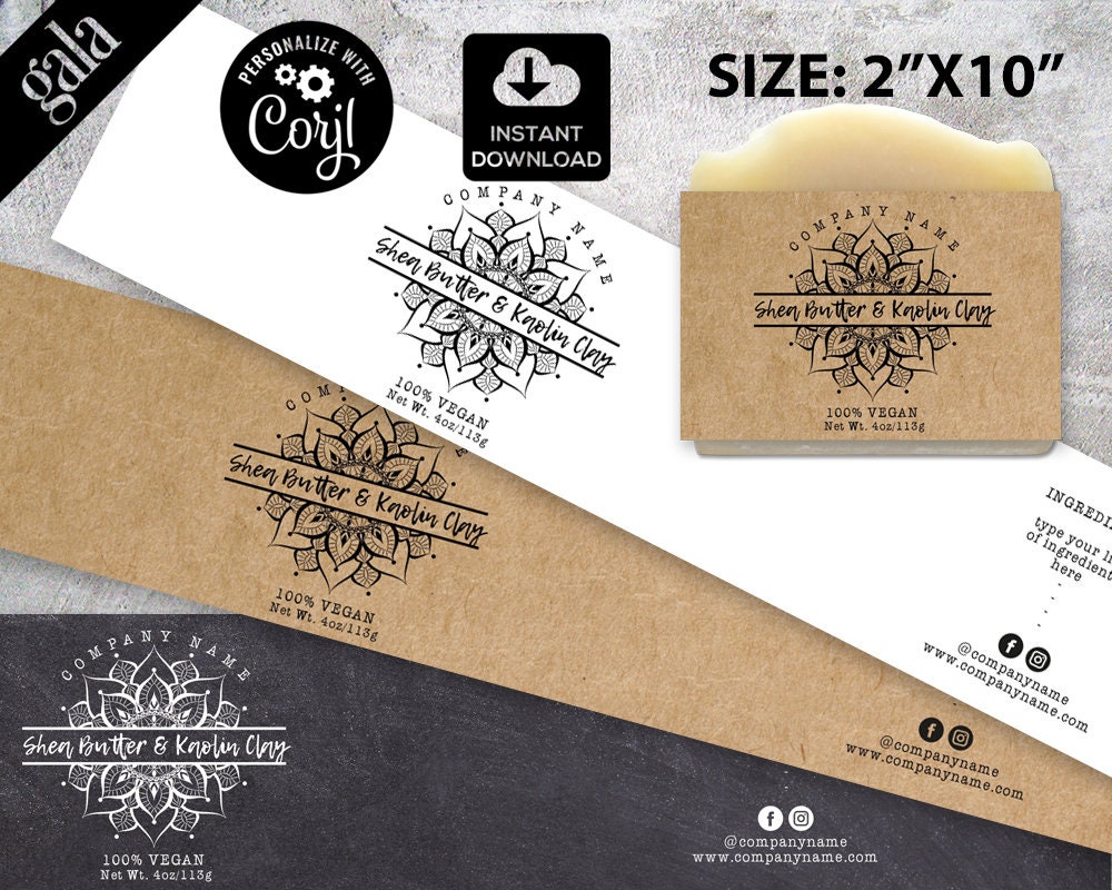 Label Template Natural Soap Labels Handmade Soap Label - Etsy