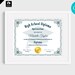 Editable Homeschool Diploma, High School Diploma Template, Editable ...