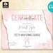 Waxing Certificate of Completion, Wax Certificate Template, Depilation ...
