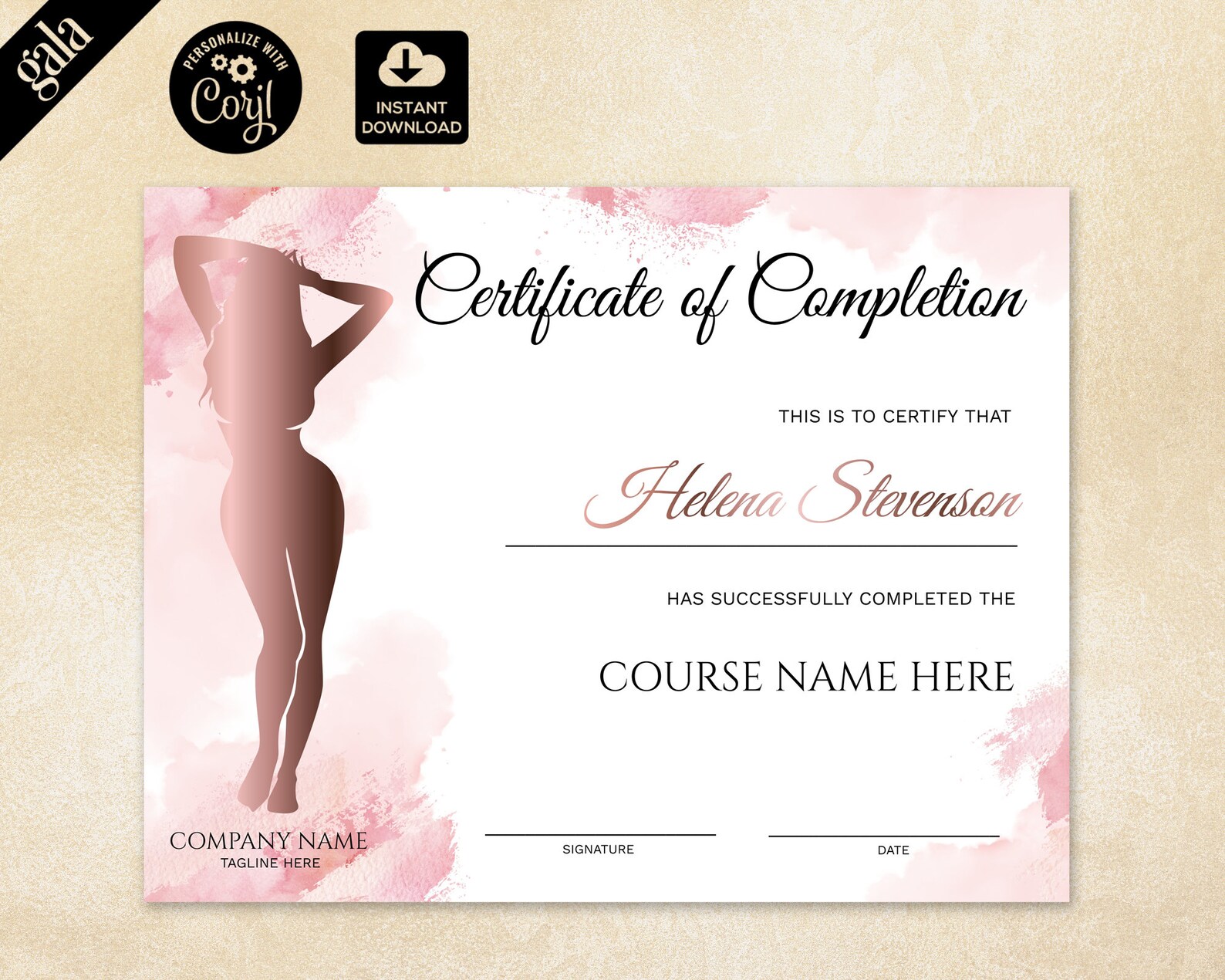 Body Sculpting Certificate of Completion Fitness Certificate - Etsy