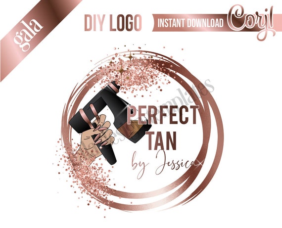 DIY logo template spray tans logo design mobile spray | Etsy