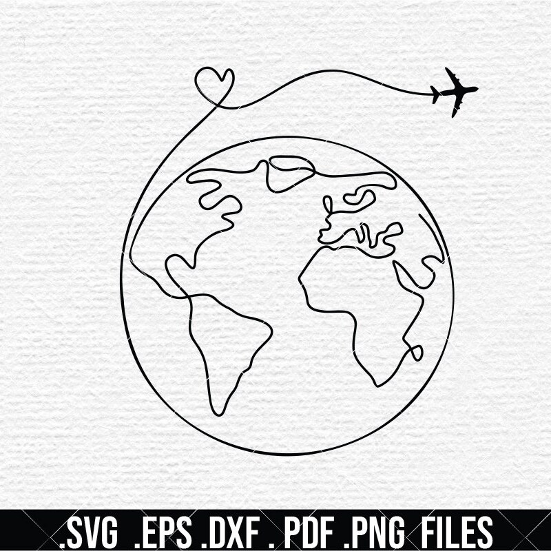 World Map Portrait - Etsy