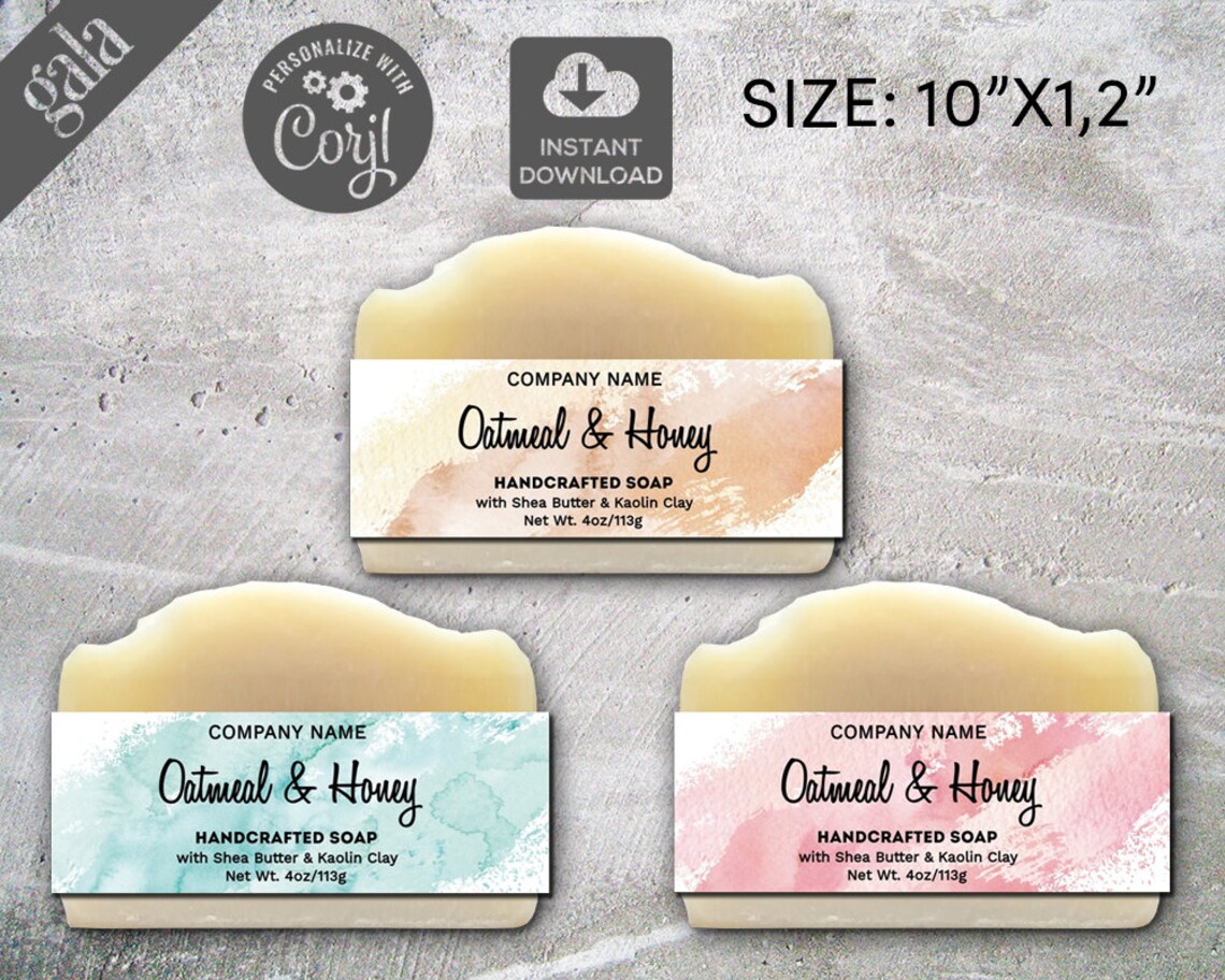 Label Template Soap Labels Editable Label Template | Etsy