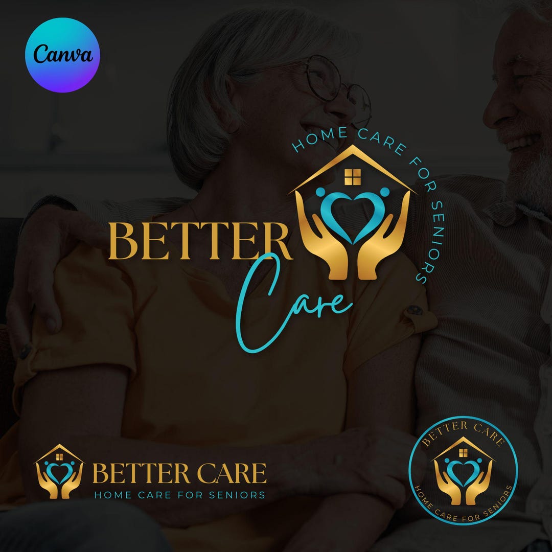 Senior Care Logo Template: DIY Healthcare Canva Design (CAN003) - Etsy