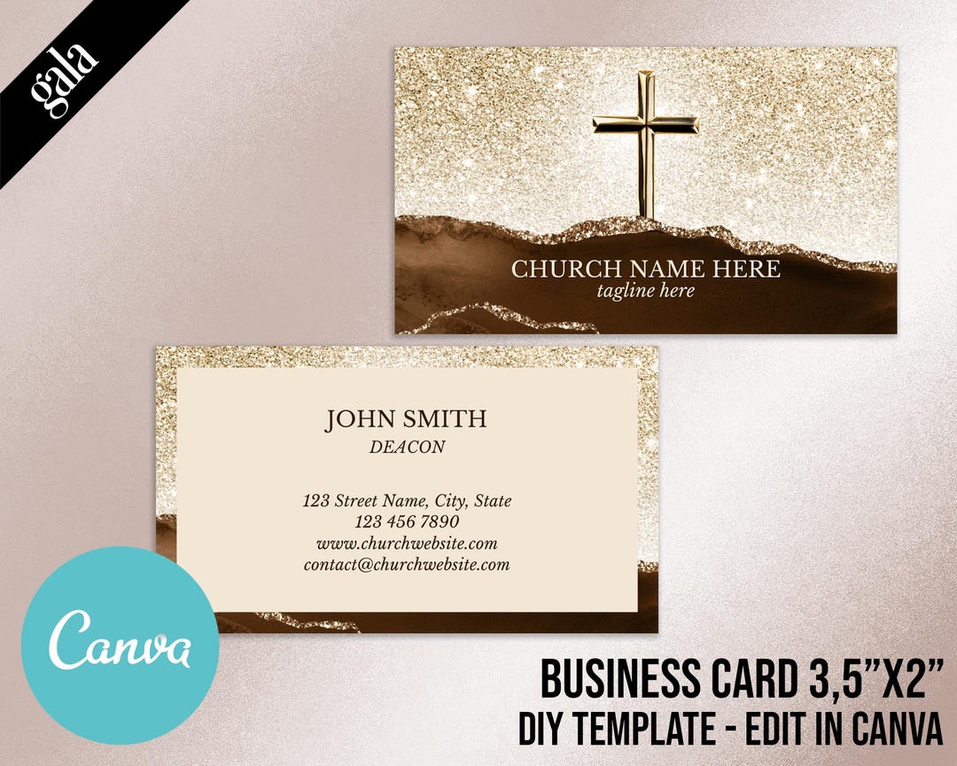 Church Business Cards Templates for Deacon, Pastor, Minister, Preacher ...