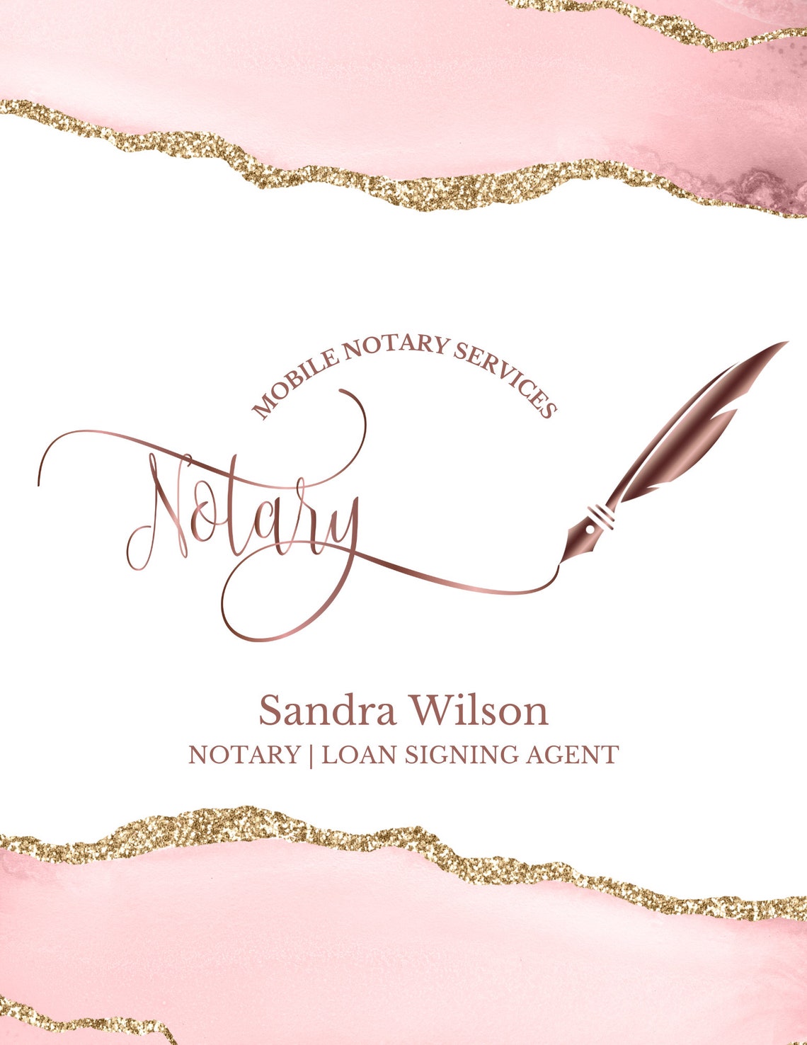 Printable Notary Flyer: Mobile Notary Services Canva Template (digital ...