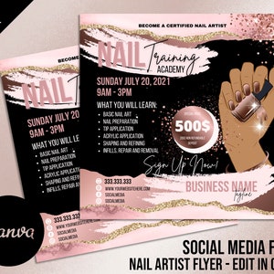 DIY Nail Course Flyer Design Nail Class Flyer Nail Tech - Etsy