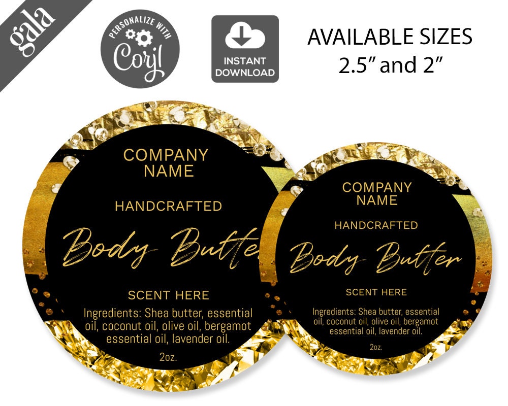 Wrap Around Label Template Body Lotion Labels Jars Candle - Etsy
