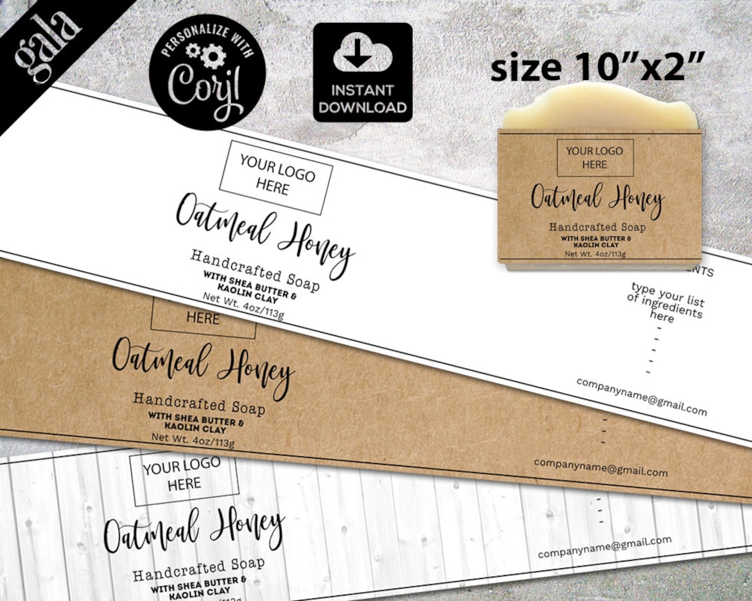 Label Template Natural Soap Labels, Handmade Soap Label, Vintage Rustic ...