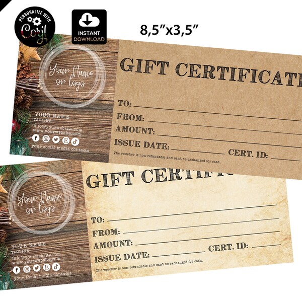 Farm Gift Certificate Template - Etsy