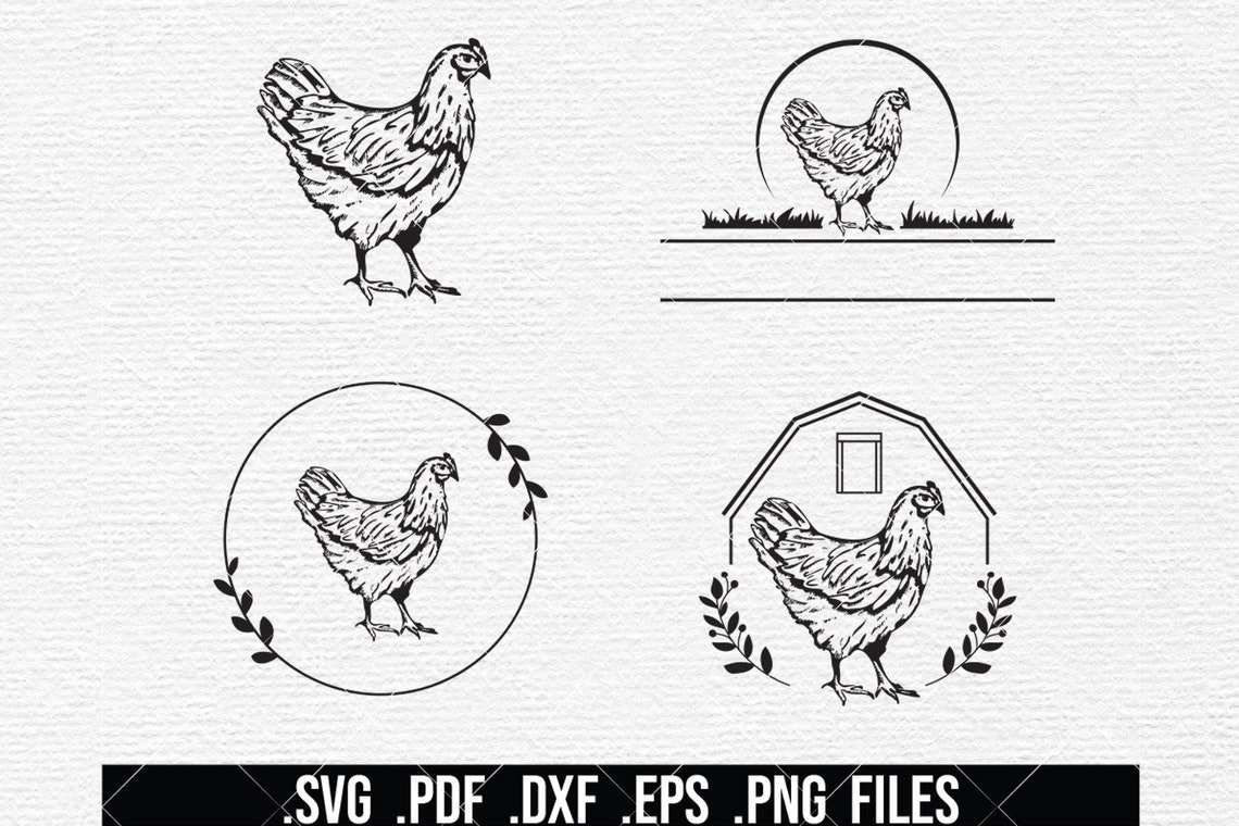 Chicken Egg Farm SVG Hen Silhouette Organic Egg Farmhouse - Etsy