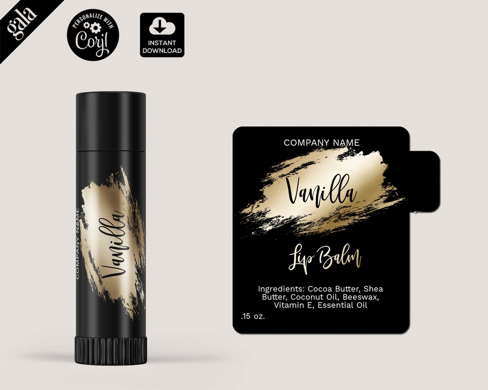 Lip Balm Label Template, DIY Product Label, Editable Lip Balm Label ...