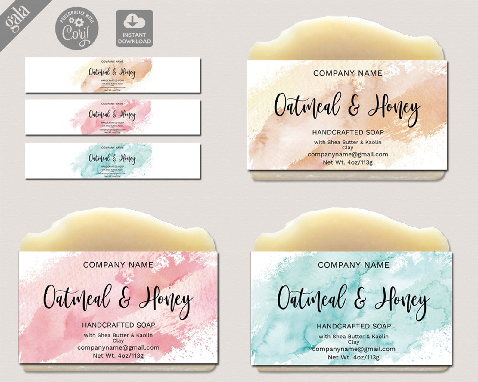 Label Template Soap Labels Editable Label Template - Etsy