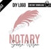 Notary Logo Design, Signing Agent Logo, Feather Pen Logo C065 - Etsy