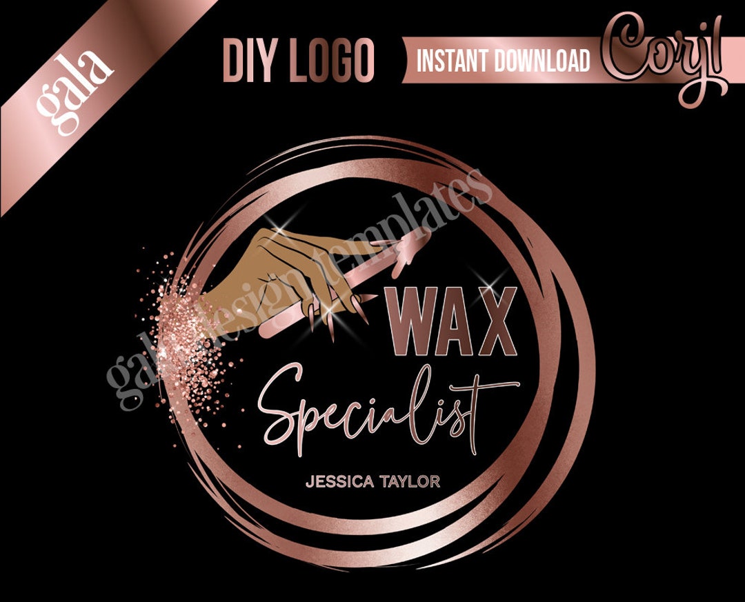 DIY Wax Logo, Waxing Logo Design, Waxing Specialist, Wax Technician ...