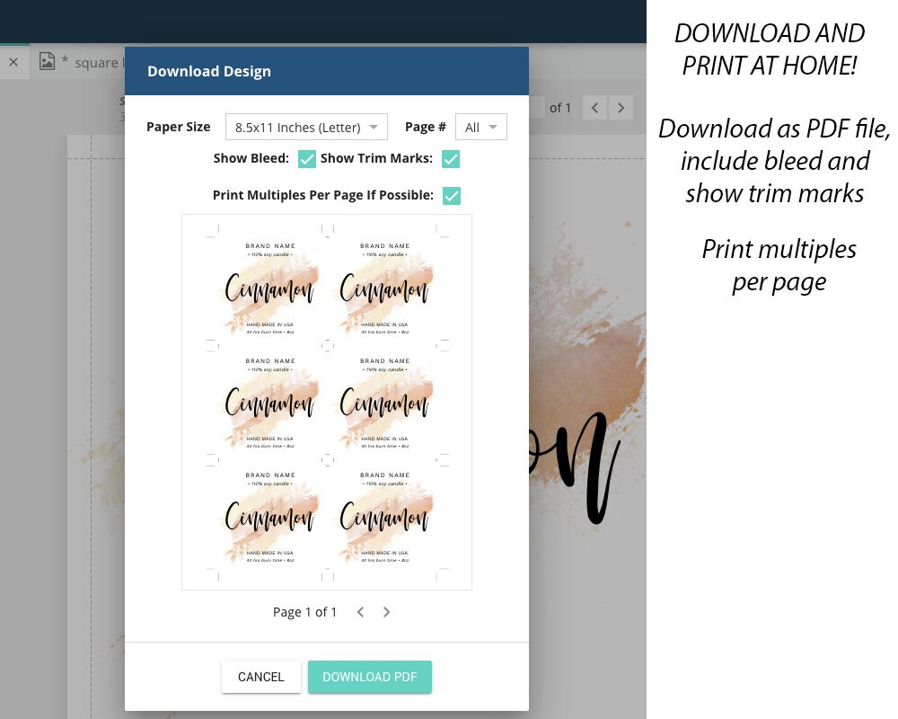 DIY Product Label DIY Candle Labels Editable Label Template | Etsy