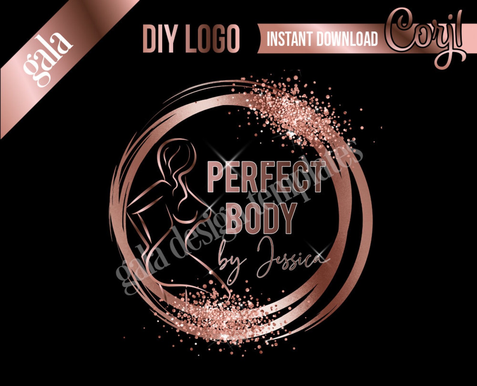 DIY Logo Template, Body Sculpting Logo Design, Waist Trainer Logo ...