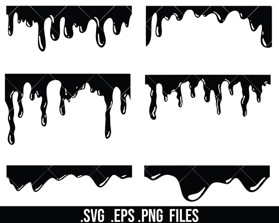 Dripping Borders SVG, Dripping Svg Files for Cricut, Dripping Borders ...