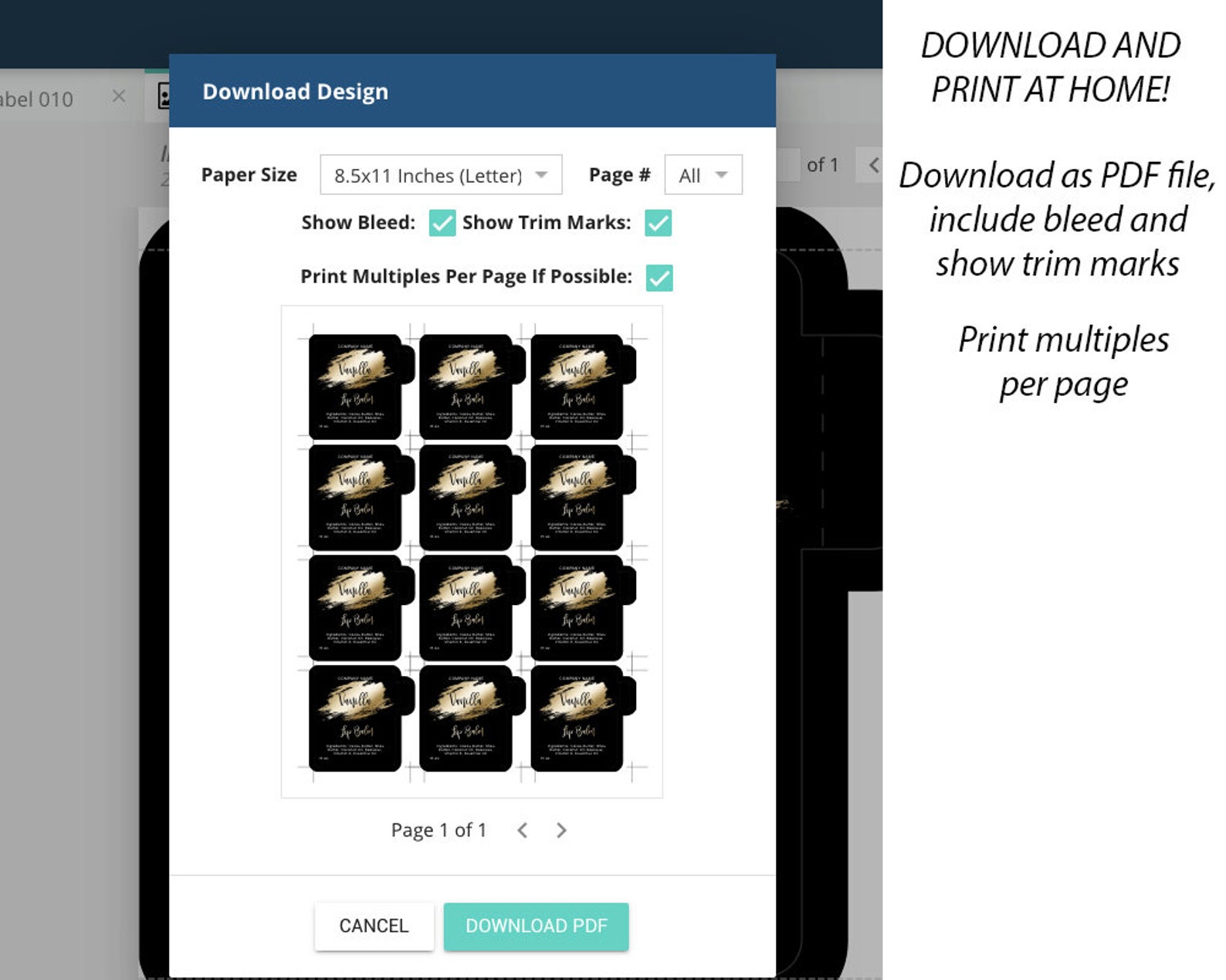 Lip Balm Label Template DIY Product Label Editable Lip Balm - Etsy