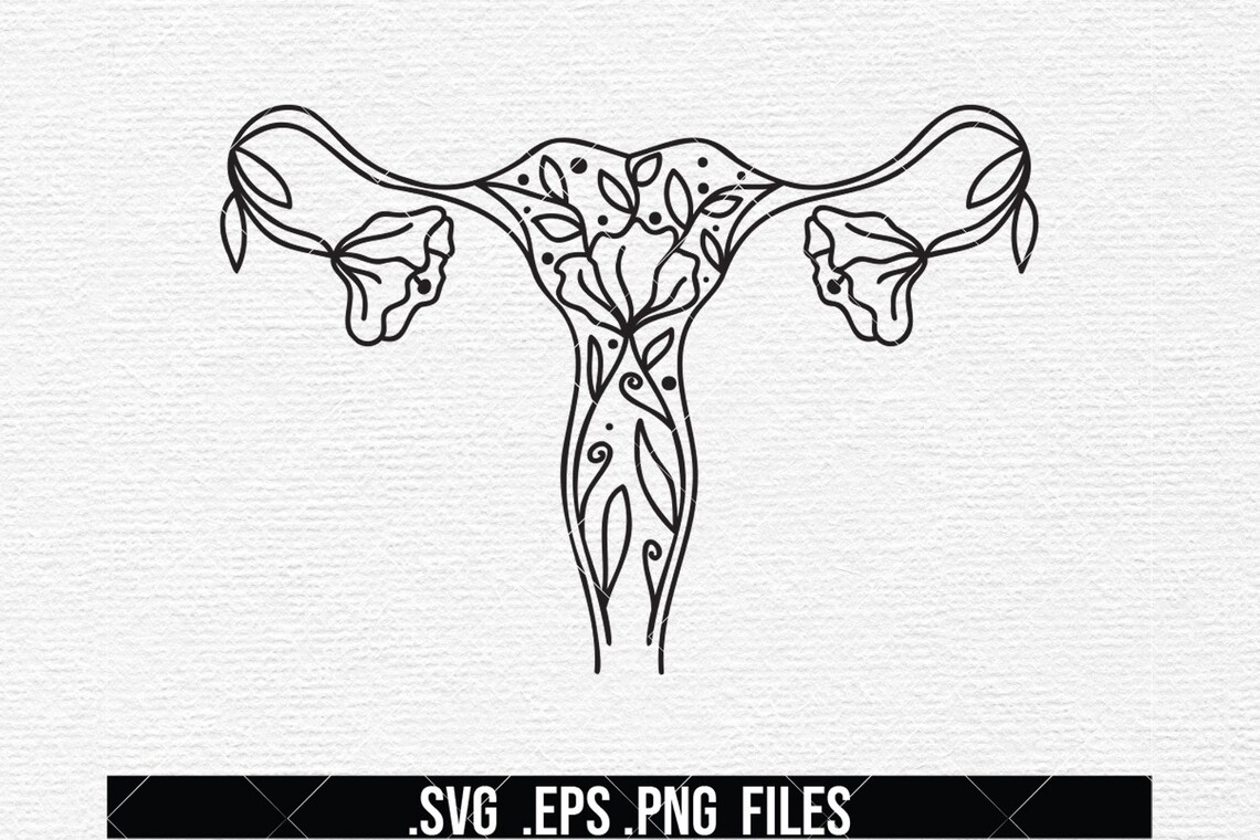 Uterus SVG Floral Uterus Svg File Uterus With Flowers Svg - Etsy