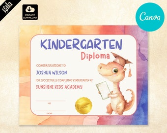 Homeschool Kindergarten Graduation Diploma Certificate Promotion ...