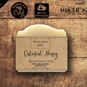 Label Template Natural Soap Labels, Handmade Soap Label, Vintage Rustic ...