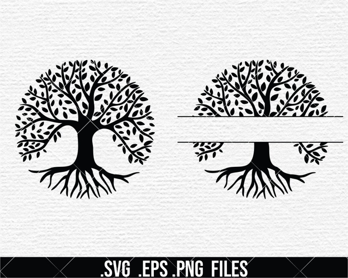 Tree of Life SVG Tree Silhouette Tree of Life Cut File 012 - Etsy