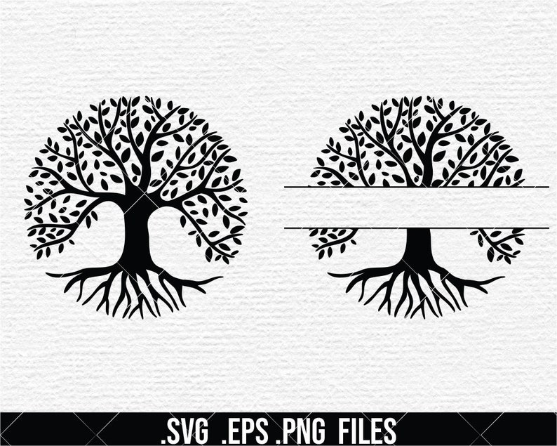 Tree of Life SVG Tree Silhouette Tree of Life Cut File 012 - Etsy