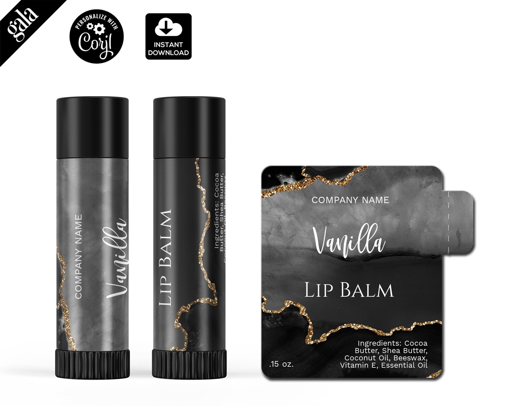 Lip Balm Label Template DIY Product Label Editable Lip Balm - Etsy