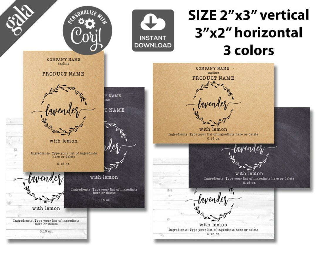 Rectangular Product Label , Natural Product Labels, Editable Label ...