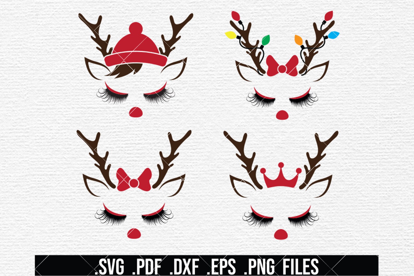 Reindeer SVG Reindeer SVG Bundle Cute Reindeer Girly - Etsy