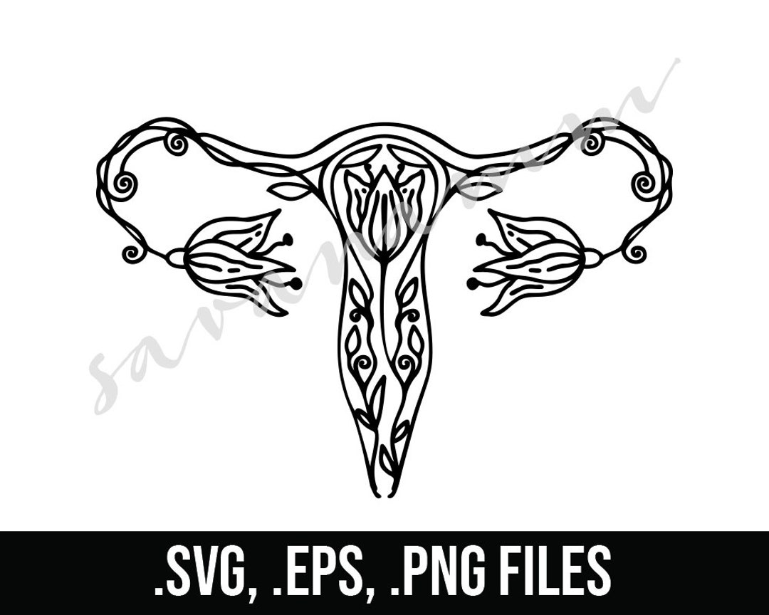 Uterus Svg file, Uterus with flowers Svg, Abortion-Rights, Flower Cut ...