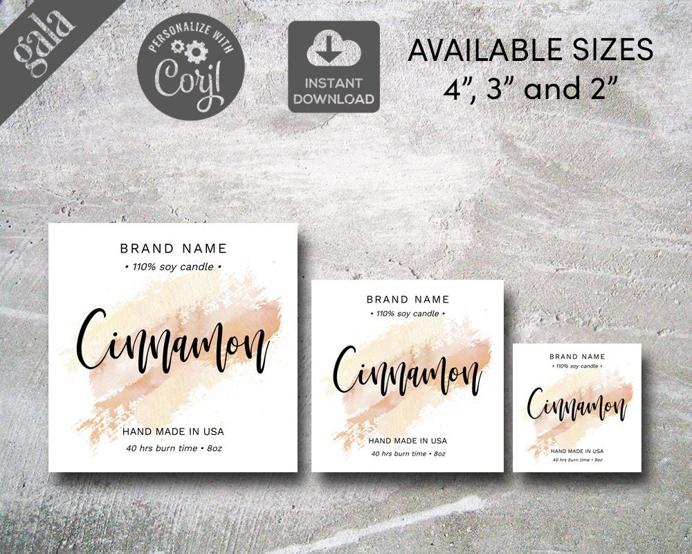 DIY Product Label DIY Candle Labels Editable Label Template | Etsy