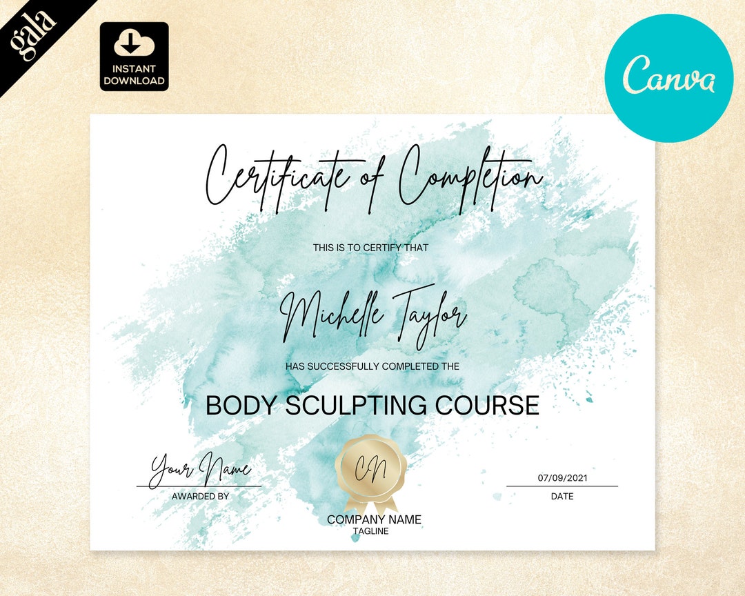 Certificate of Completion Template, Lashes Beauty Certificate ...