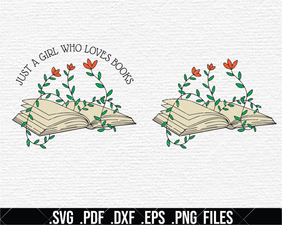 Book Lover Book SVG Books Cut File Book SVG Cricut Just a - Etsy