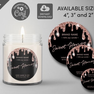 Circle Product Label DIY Product Label Candle Label - Etsy
