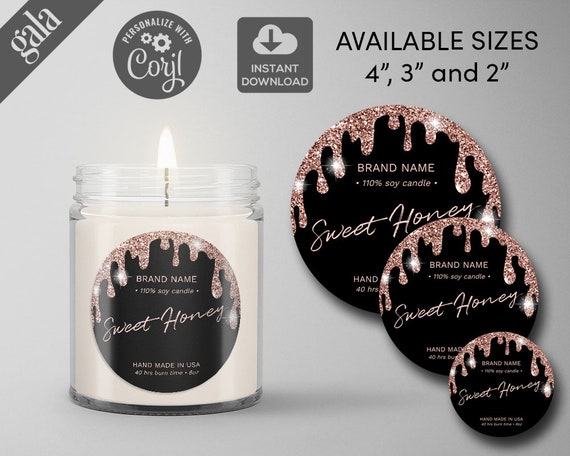 Circle Product Label DIY Product Label Candle Label | Etsy