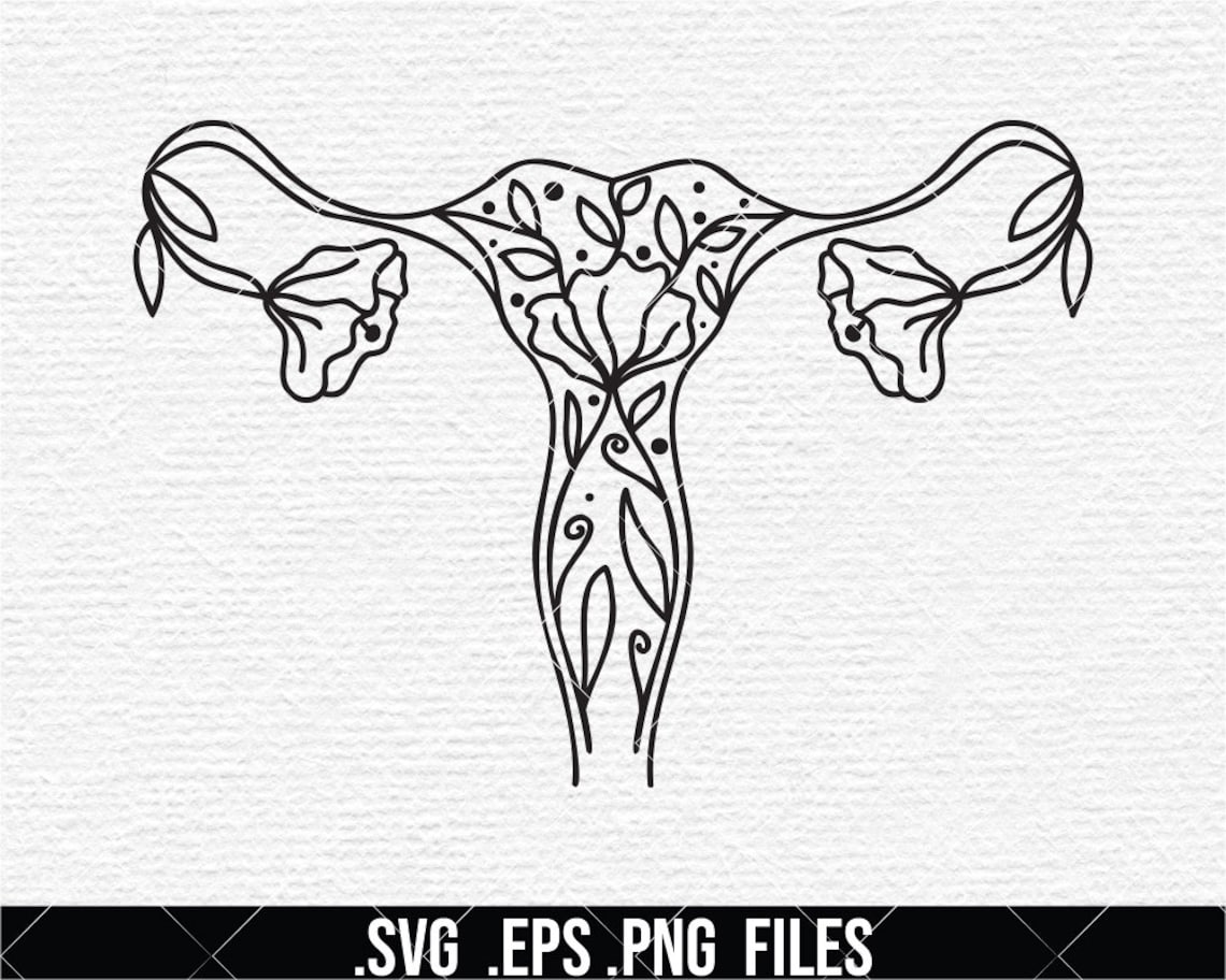 Uterus SVG Floral Uterus Svg File Uterus With Flowers Svg - Etsy