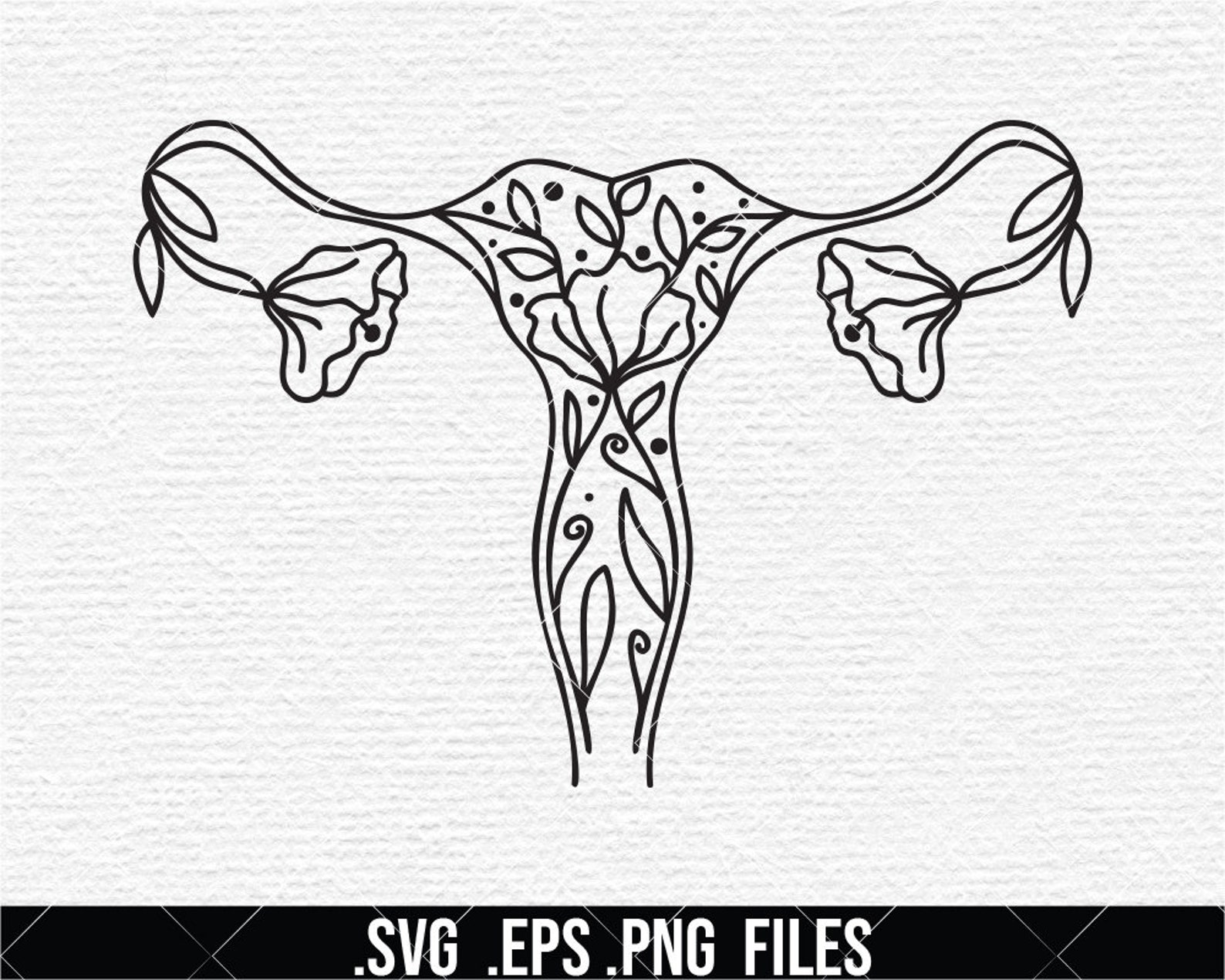 Uterus SVG Floral Uterus Svg File Uterus With Flowers Svg - Etsy