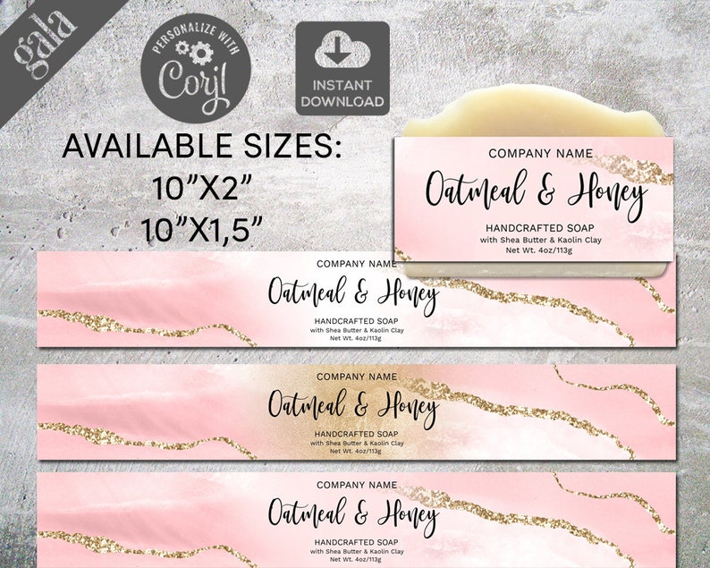 Label Template Soap Labels Editable Label Template Etsy Canada