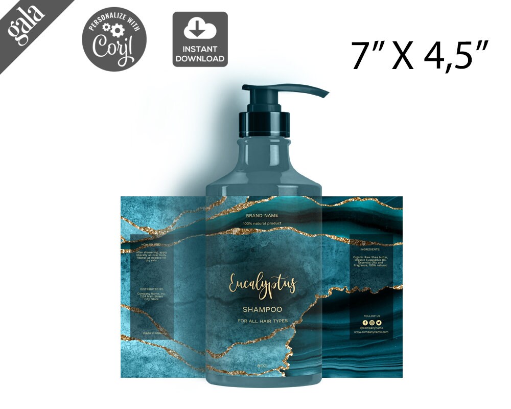 Body Lotion Label Template DIY Shampoo Label Body Product | Etsy