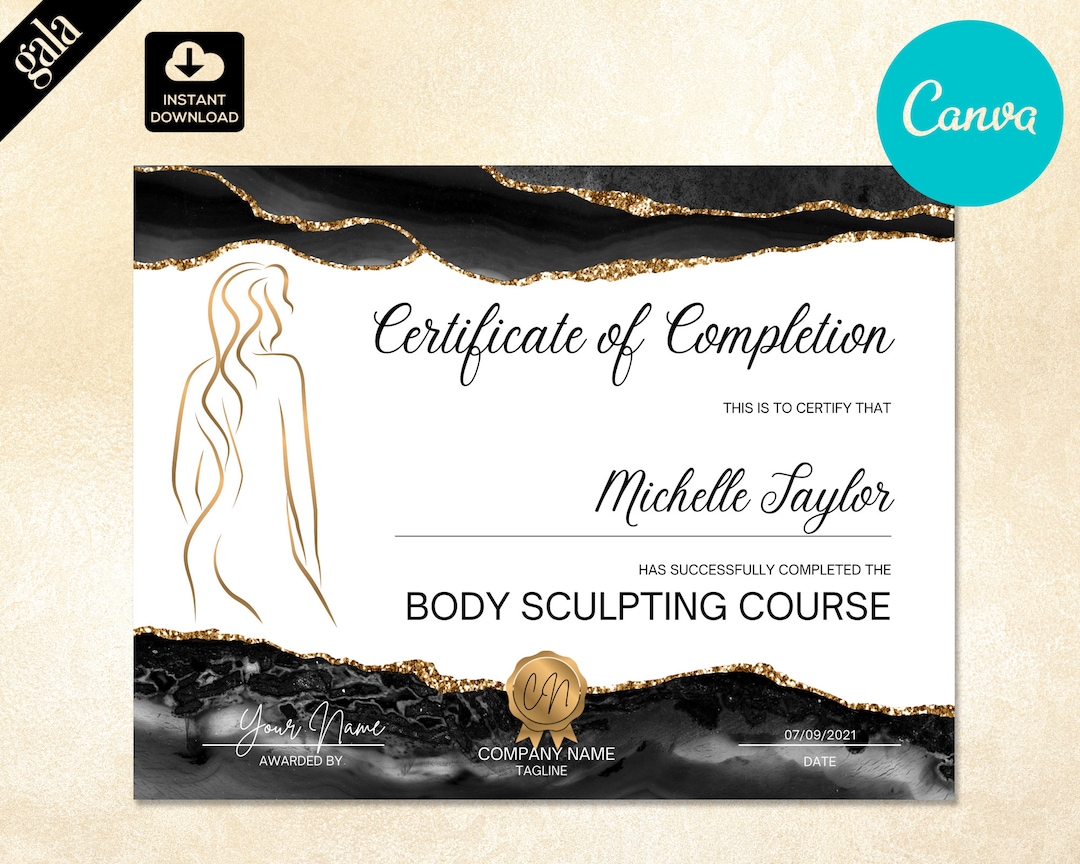 Body Sculpting Certificate, Body Contouring Course Certificate of ...
