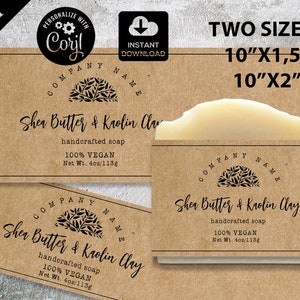 Soap Labels, Soap Label Template, Handmade Soap Label, Vintage Rustic ...